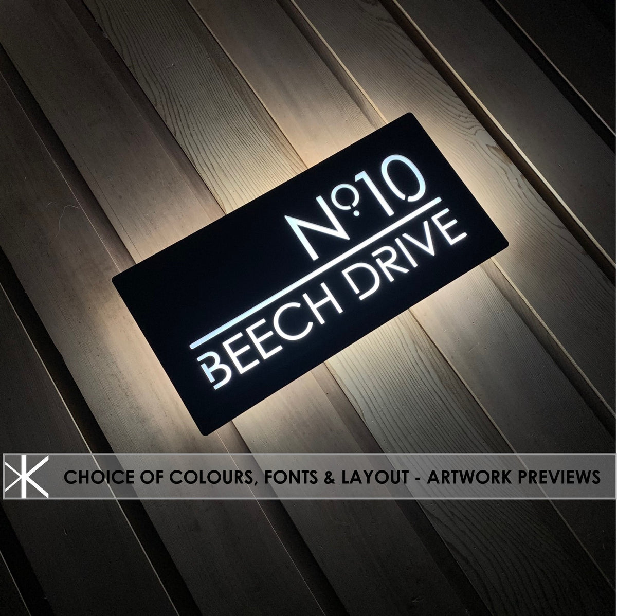 Acrylic House Signs UK | Custom Modern Door Number Plaques – Kreativ ...