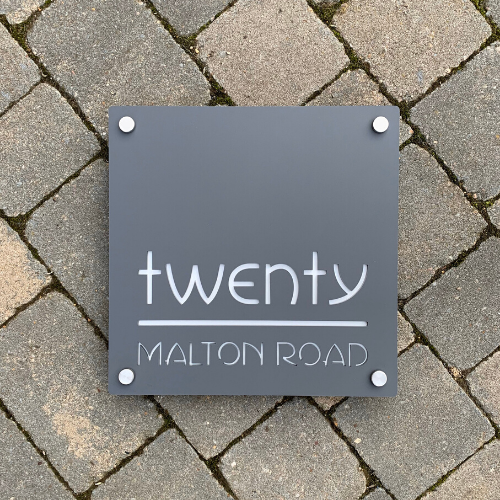 MODERN SQUARE HOUSE SIGNS | MODERN NUMBER SIGN | LARGE HOUSE NUMBER ...