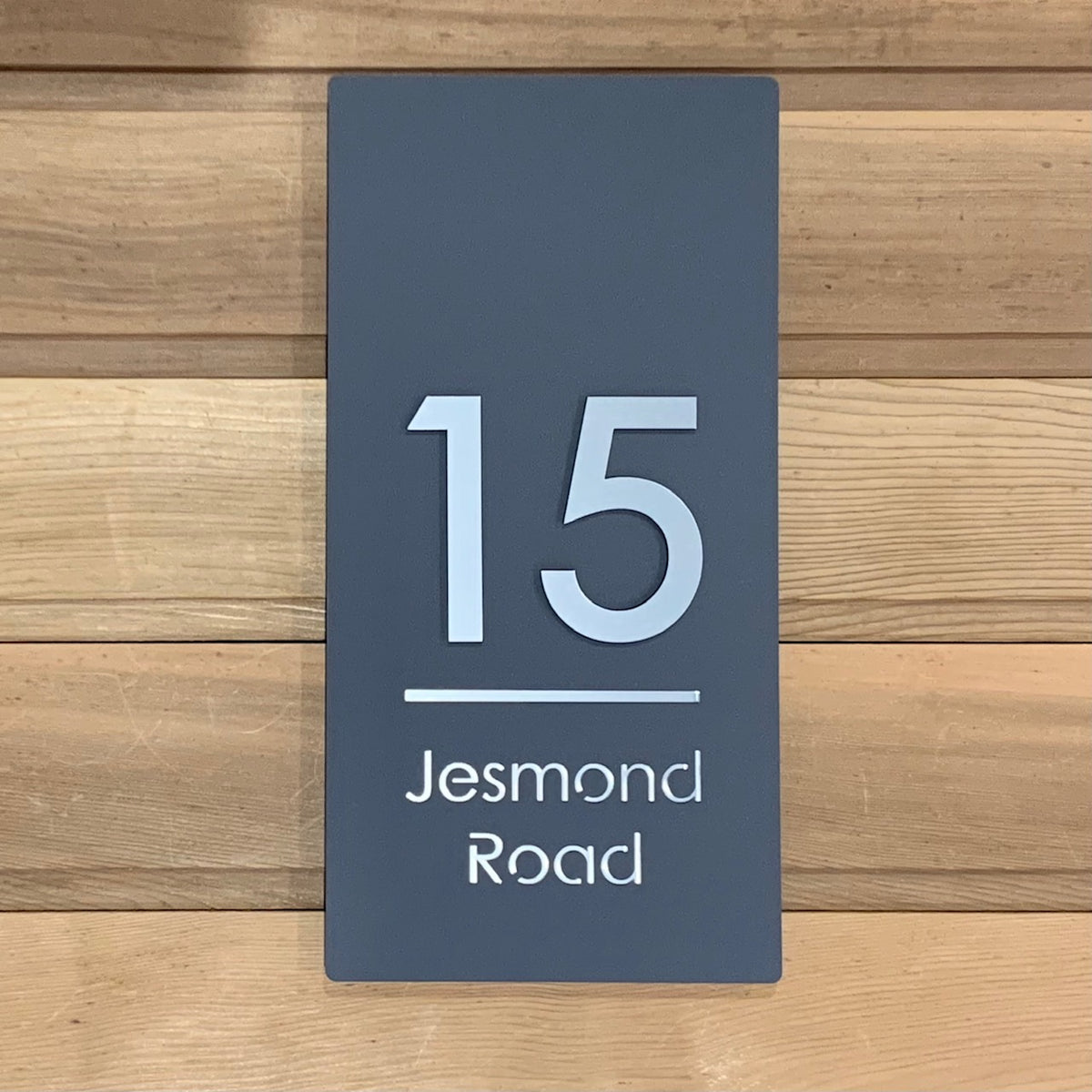 Modern House Address Sign with Stand out 3 Dimensional Digits 20 cm x ...