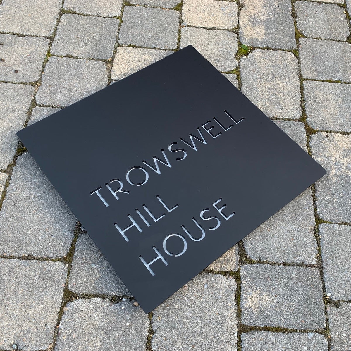 Extra Large Modern House Name or Business Sign 60 cm x 60 cm – Kreativ ...