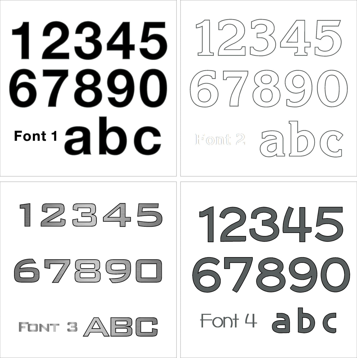 Modern Outlined Large Floating House Number Sign – Kreativ Design Ltd