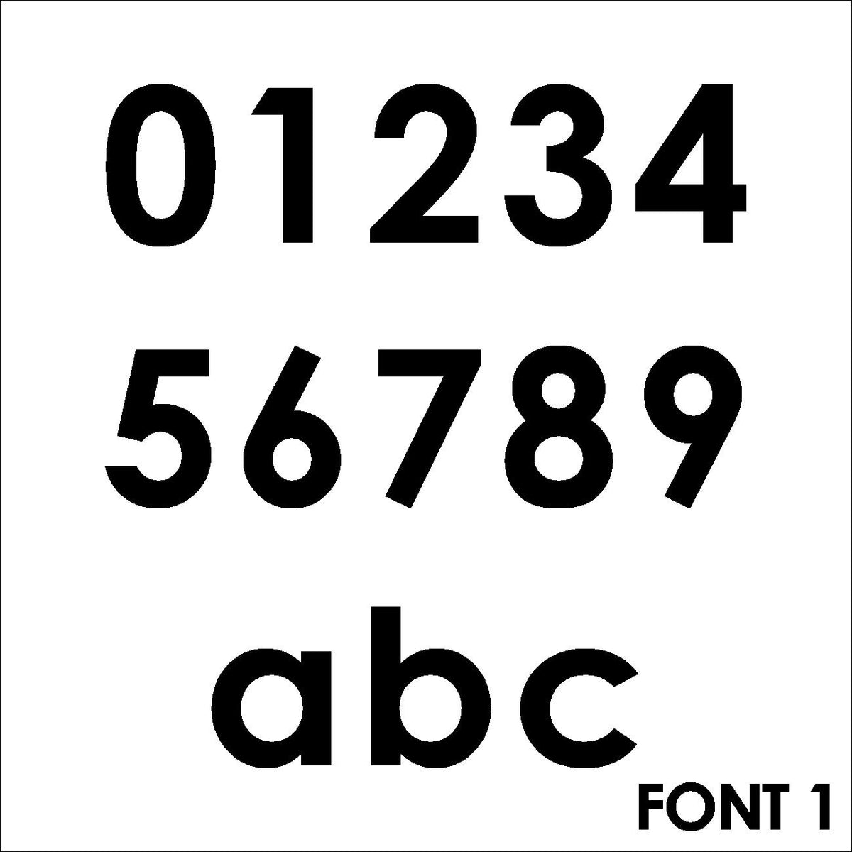Extra Large Individual House Number Sign 40 cm tall – Kreativ Design Ltd