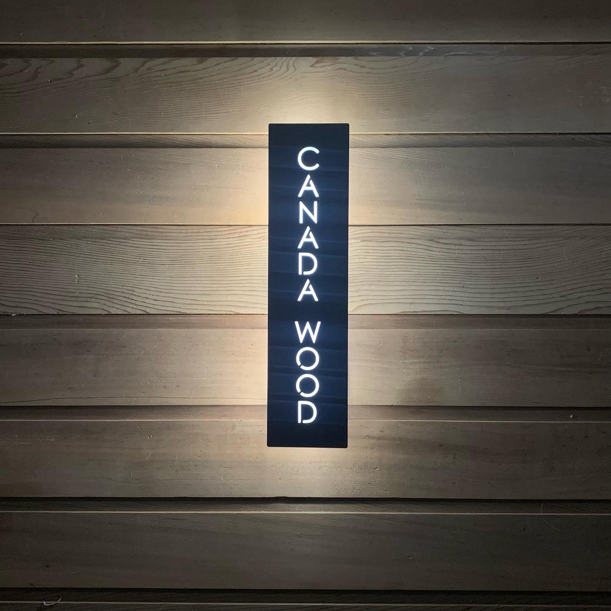 Modern Illuminated House Name Sign LED Rectangle Address Plaque ...
